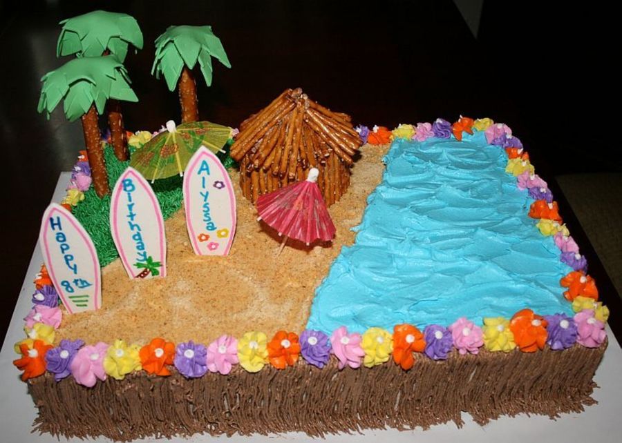 Luau Beach Cake - CakeCentral.com