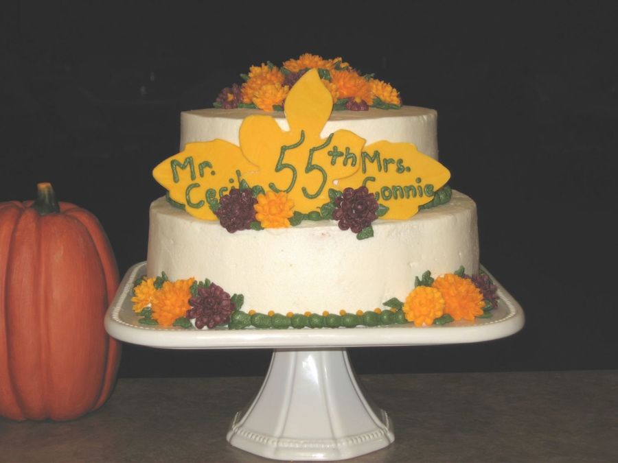 55Th Wedding Anniversary - CakeCentral.com