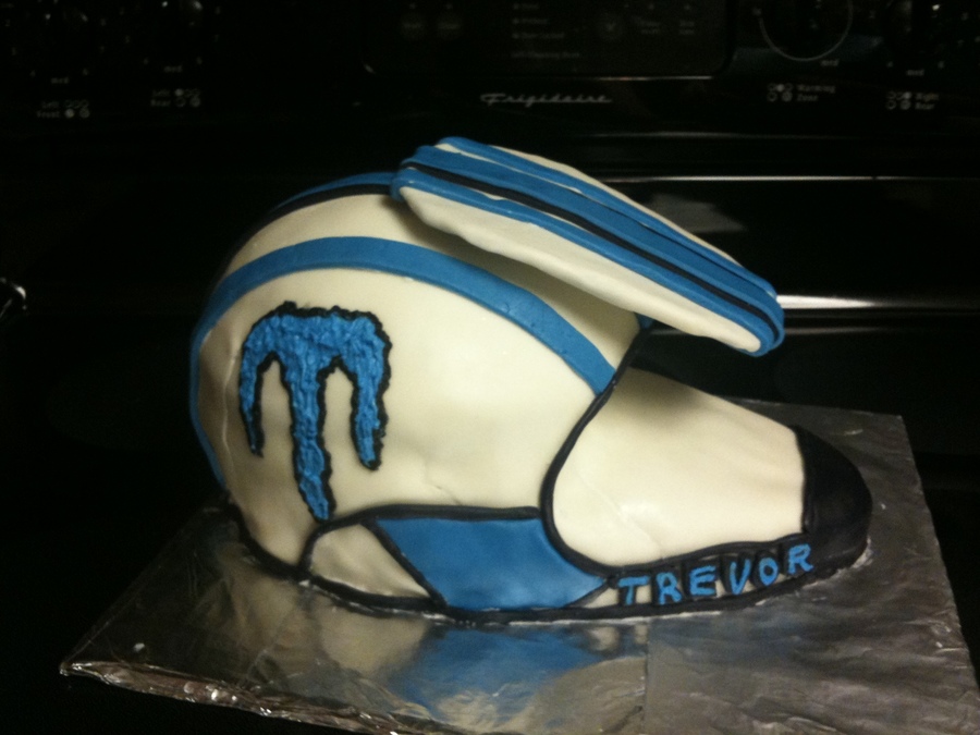 Bike Helmet Birthday Cake - CakeCentral.com
