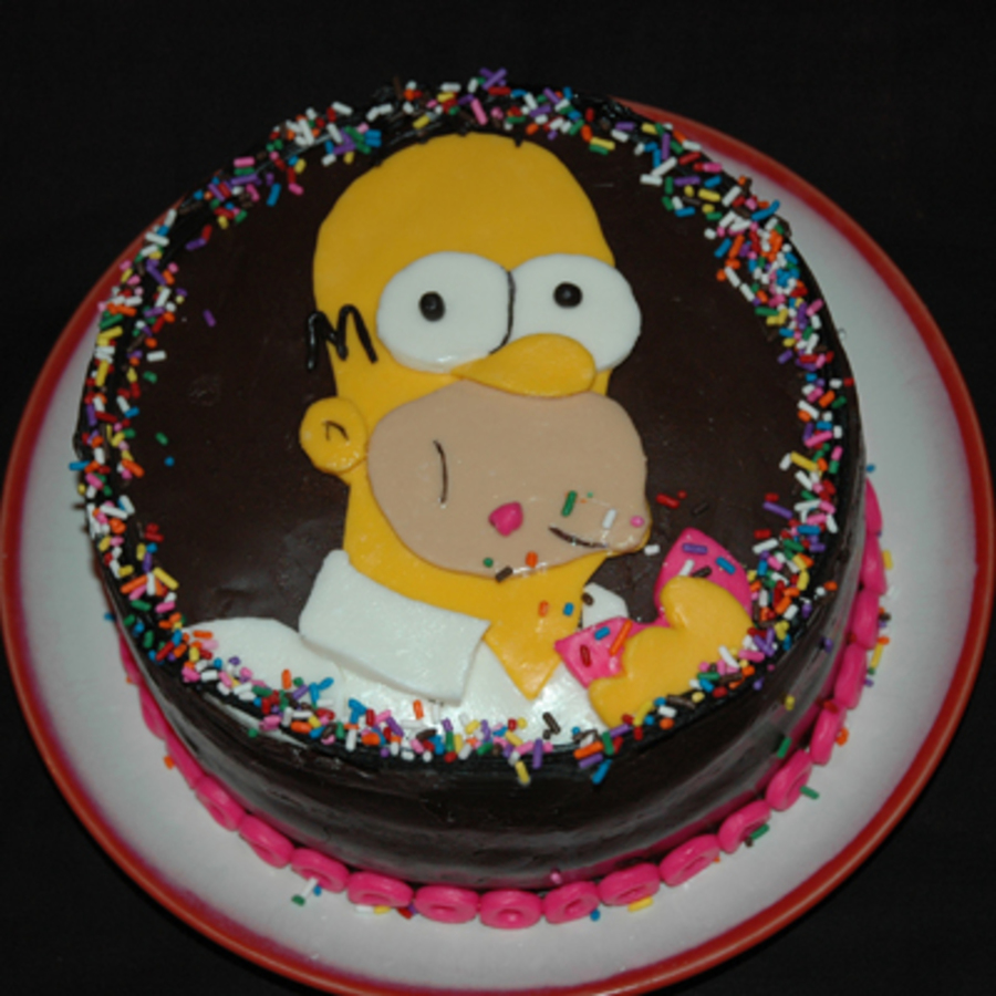Doh....homer Simpson Cake - CakeCentral.com