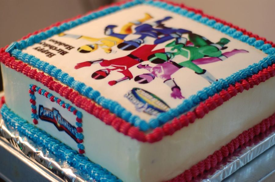 Power Rangers With Edible Image - CakeCentral.com