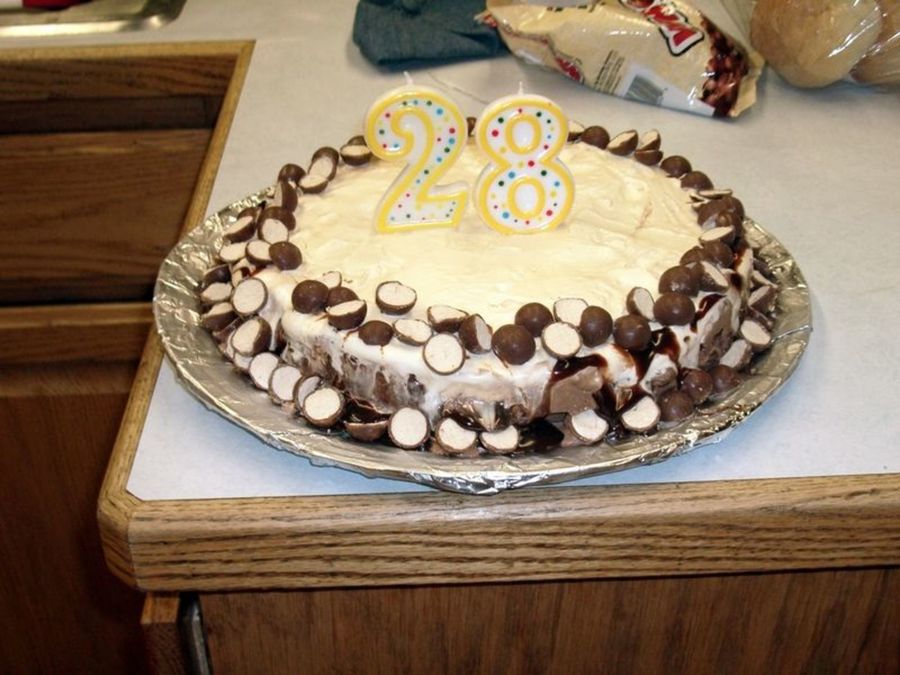 Malted Milk Ball Ice Cream Cake - CakeCentral.com