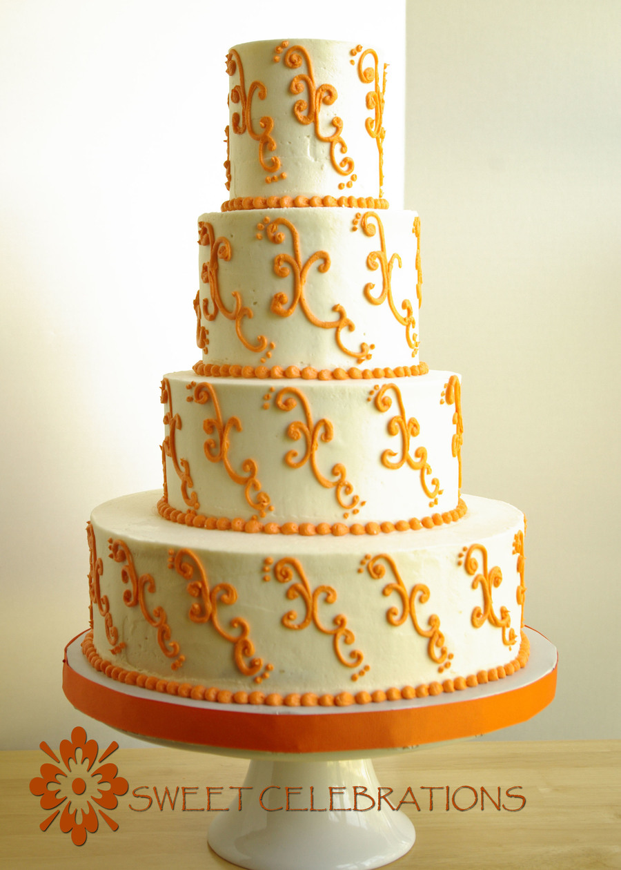 Orange Scrolls - CakeCentral.com