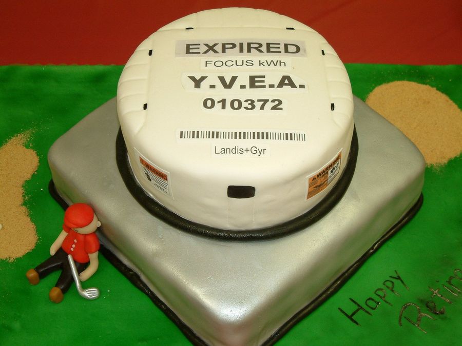 Electric Meter Cake For A Retirement. - CakeCentral.com