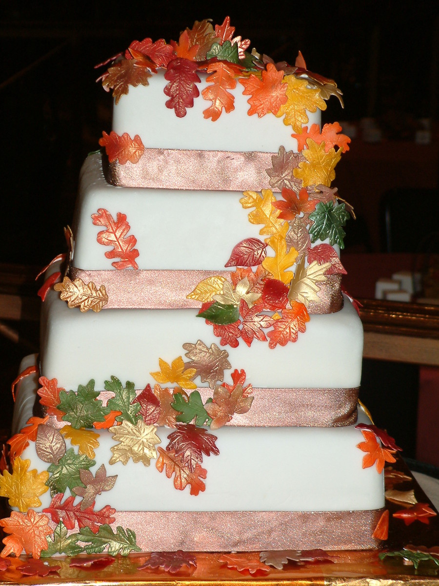 Fall Wedding Cake - CakeCentral.com