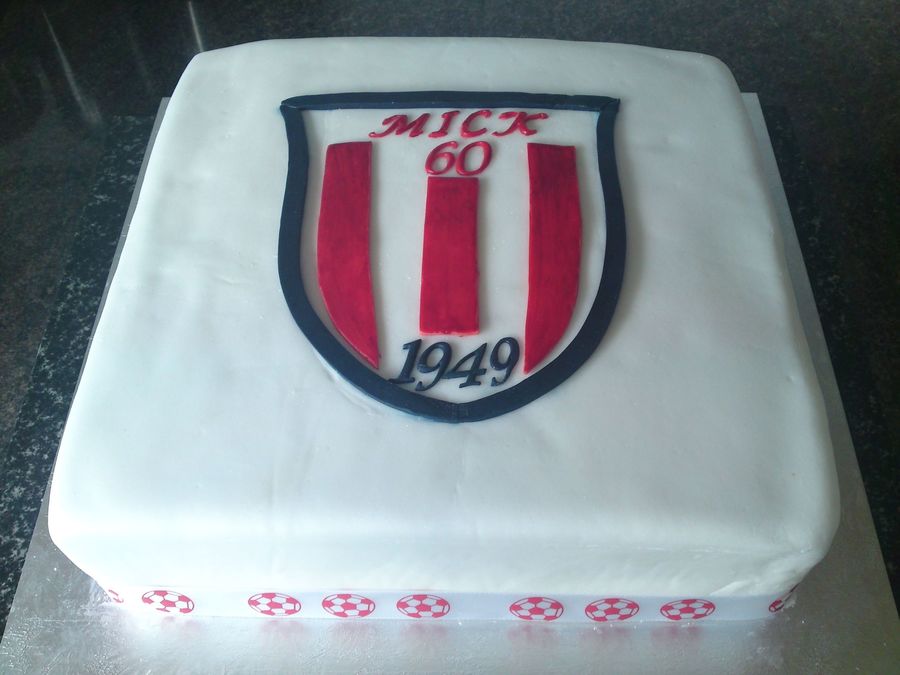 60Th Birthday Cake For A Stoke City Fan - CakeCentral.com