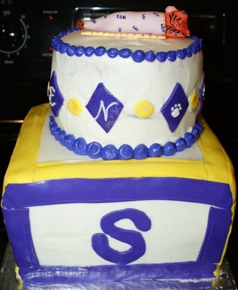 Lsu Baby Shower Cake - CakeCentral.com