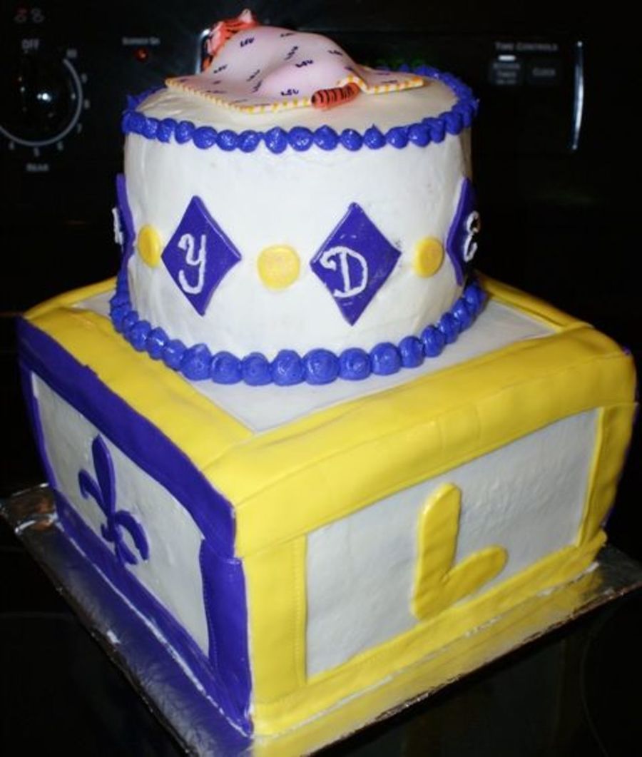 Lsu Baby Shower Cake - CakeCentral.com