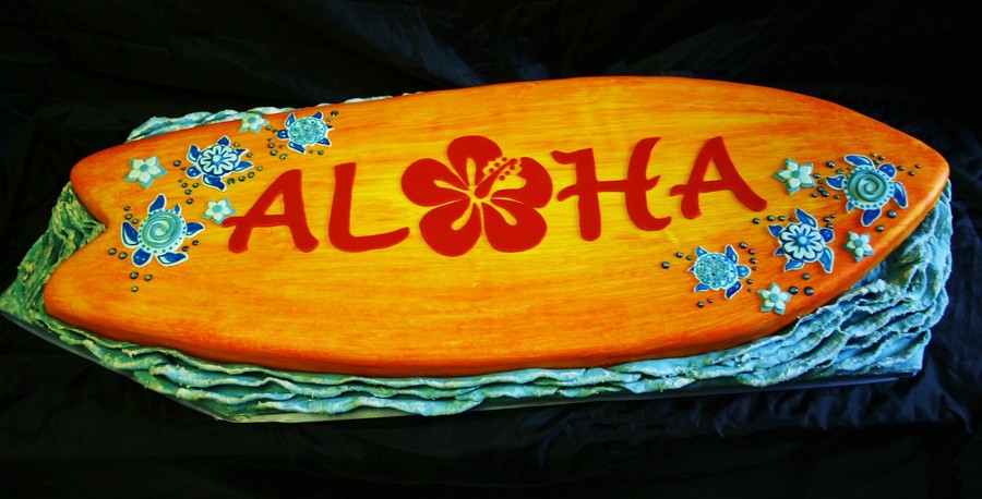 Surfboard Cake - CakeCentral.com