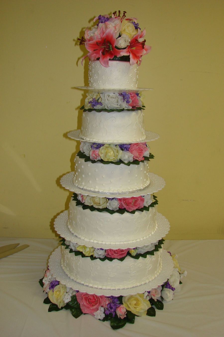 Five-Tier Wedding Cake - CakeCentral.com