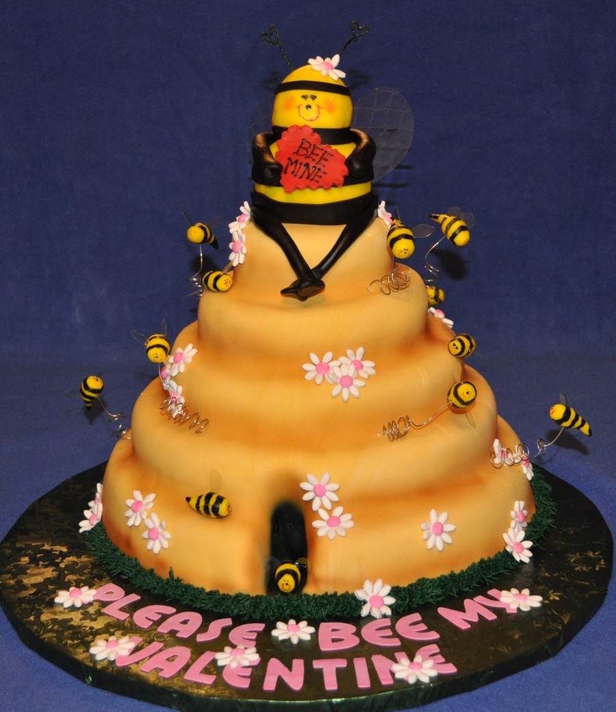 Bee Mine Cake - CakeCentral.com
