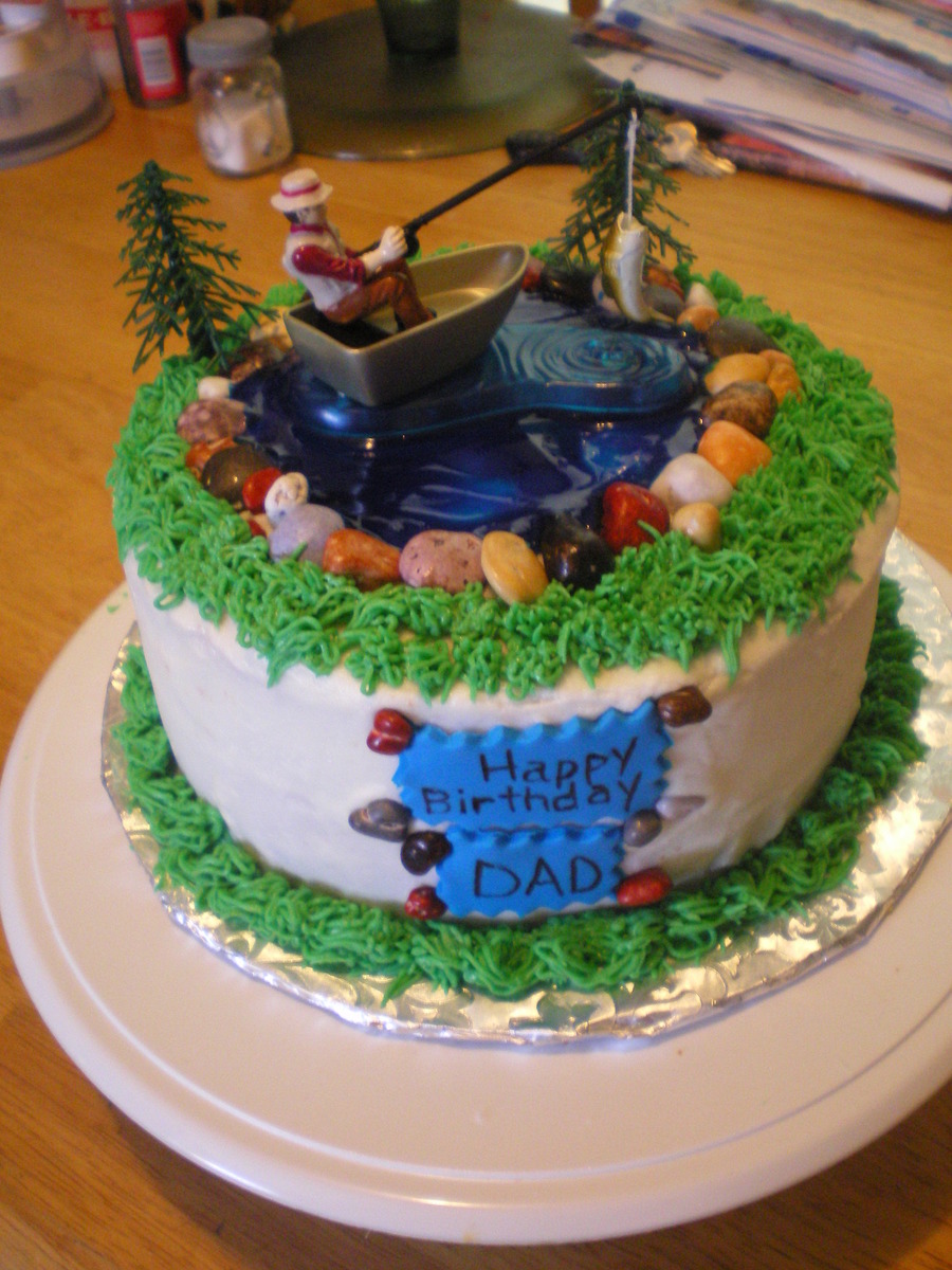 Fishing Theme Birthday Cake - CakeCentral.com