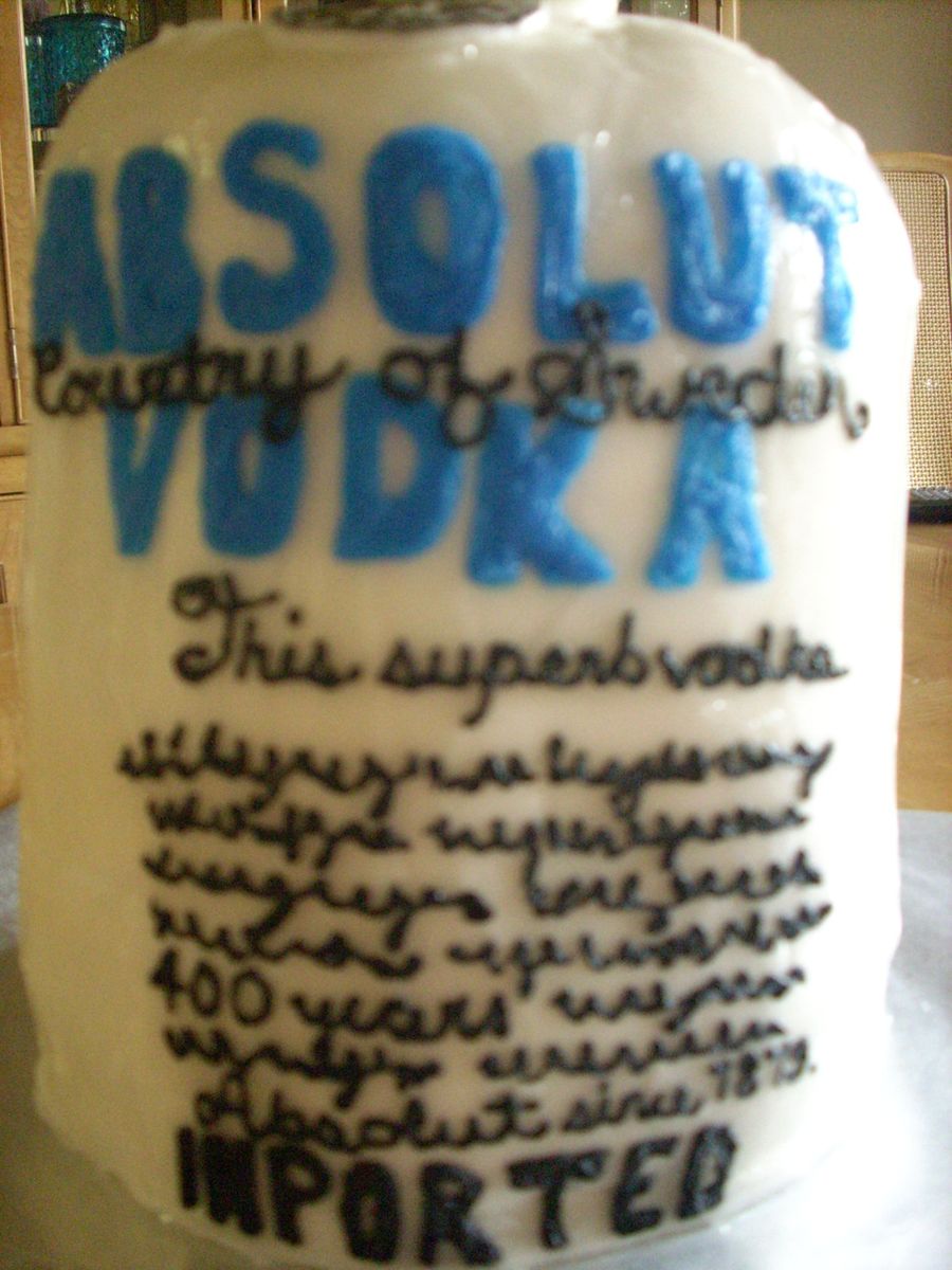 Absolute Vodka - CakeCentral.com