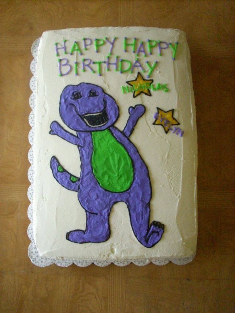 Barney Cake - CakeCentral.com