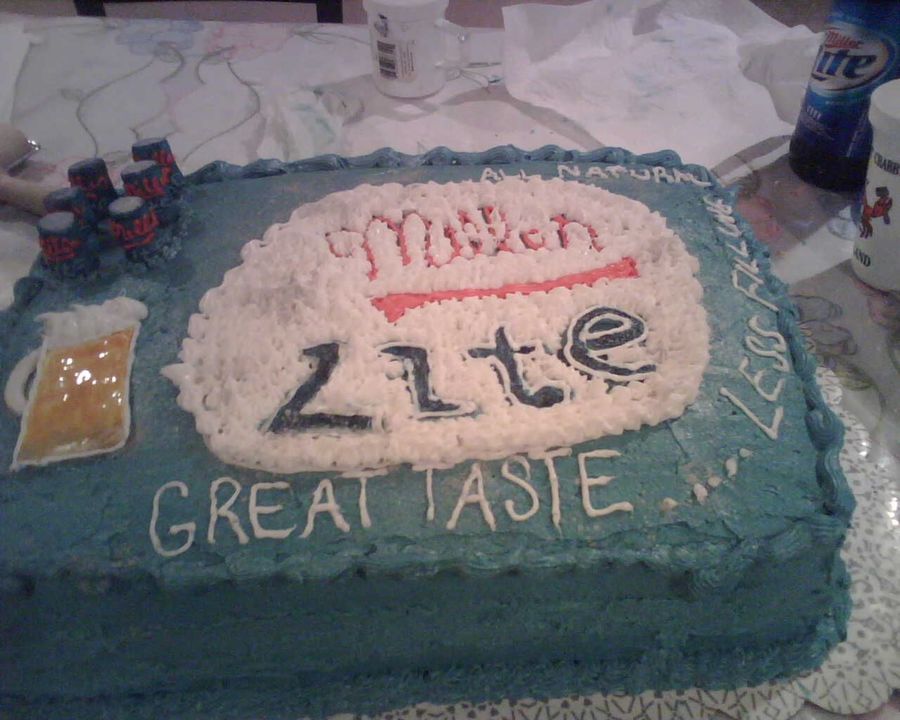Miller Lite Birthday Cake - CakeCentral.com