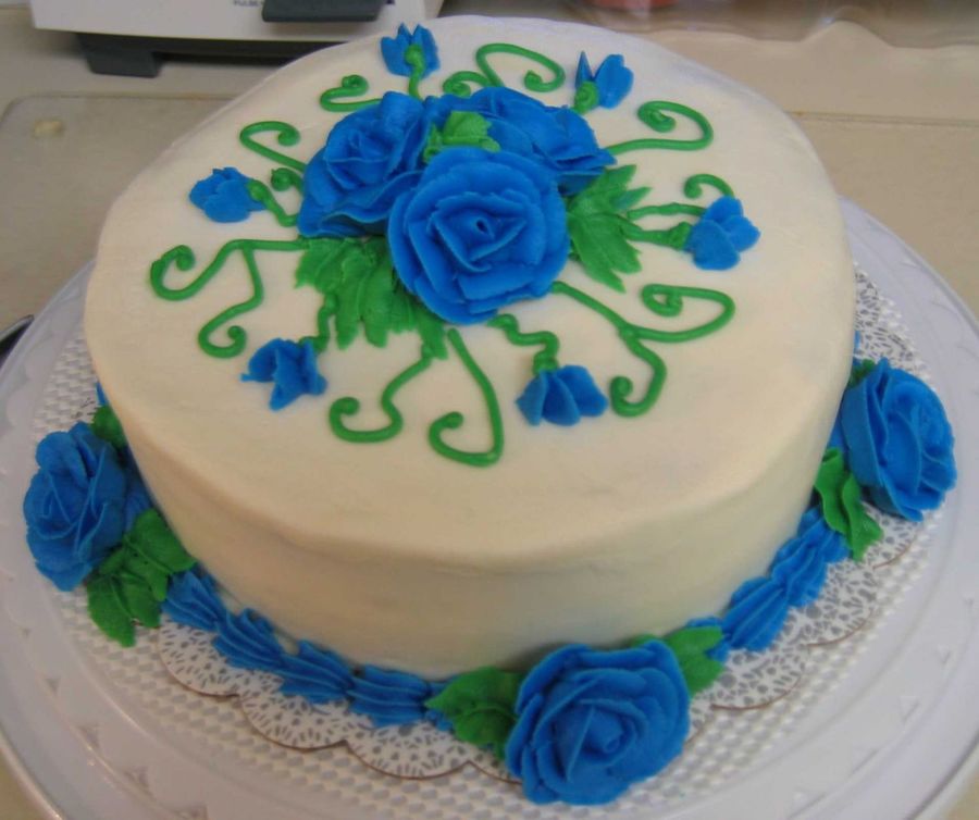 Blue Roses - CakeCentral.com