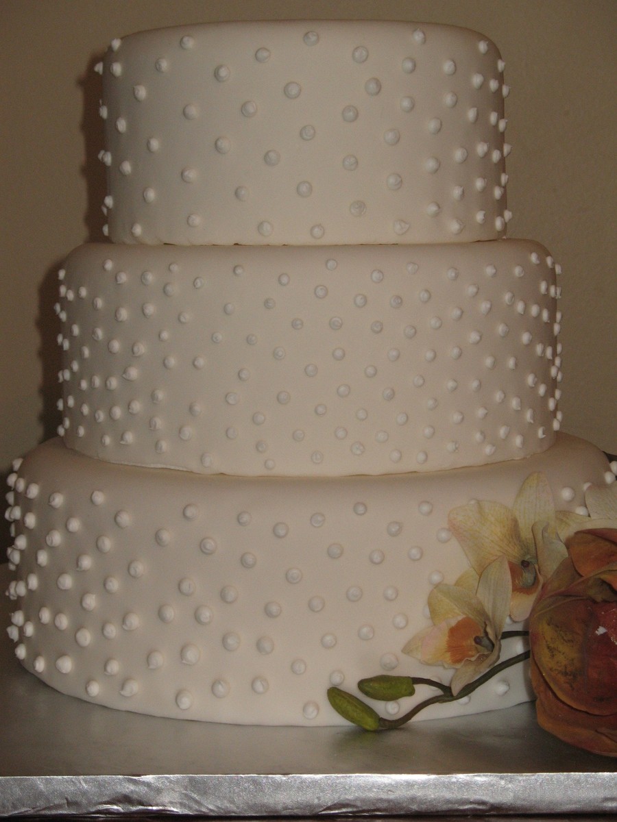 Dotted Wedding Cake - CakeCentral.com