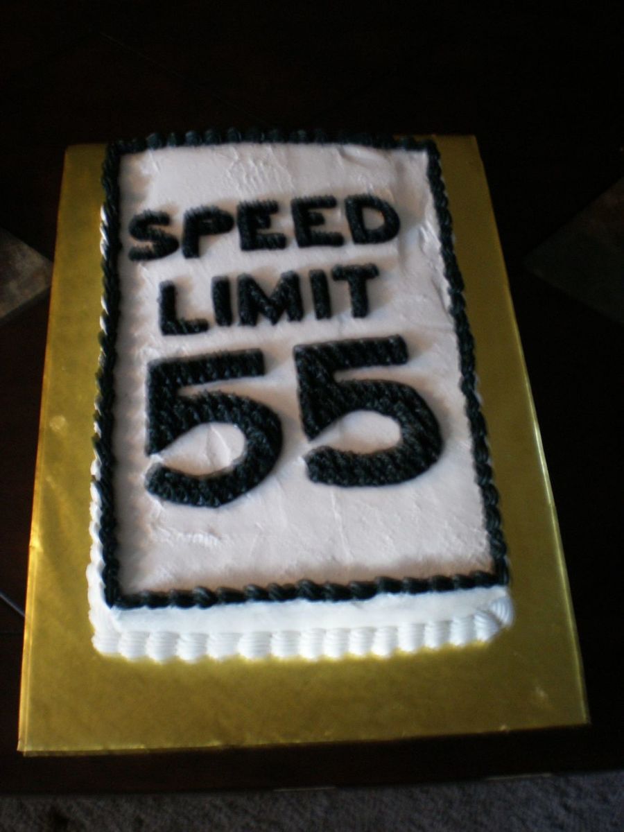 Speed Limit Sign Fun Cake - CakeCentral.com