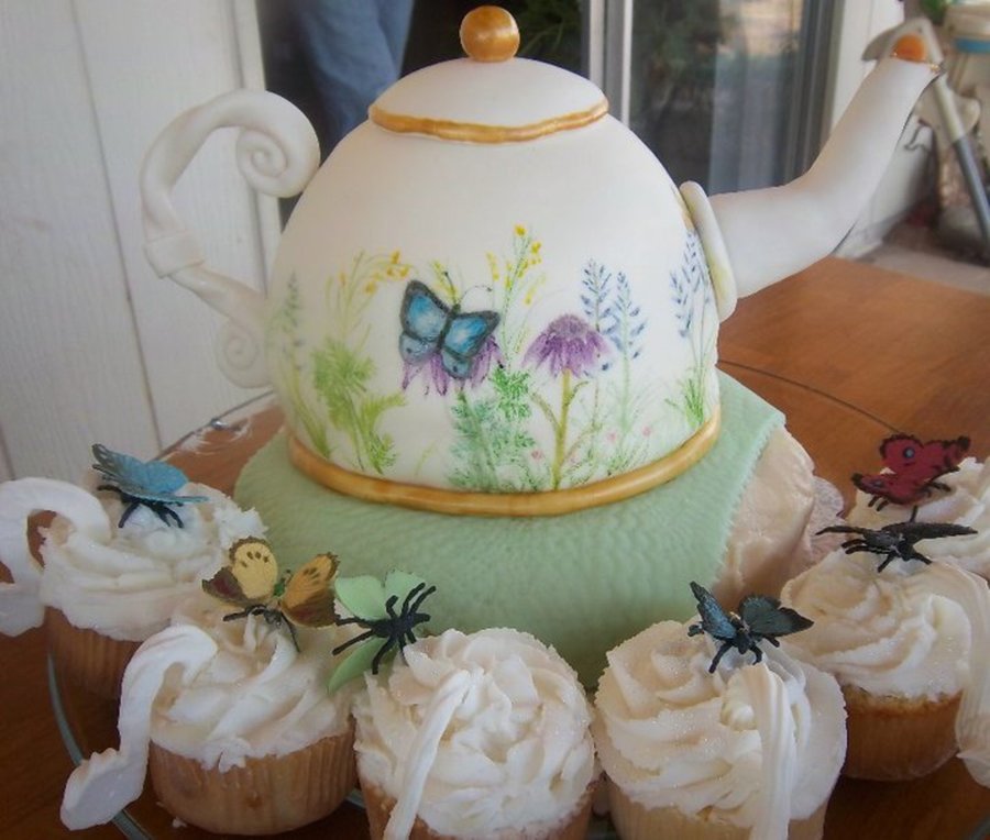 Teapot And Cupcake Teacups - CakeCentral.com