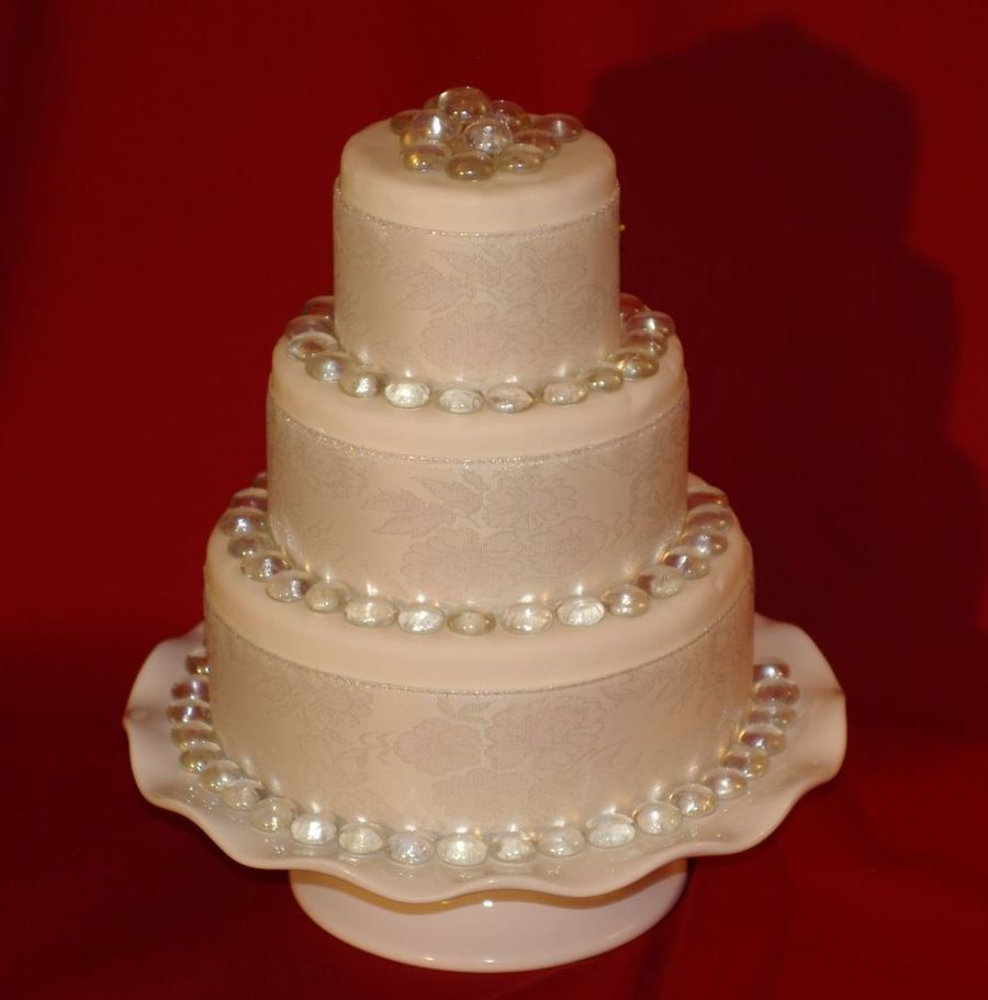 Monochromatic Wedding Cake - CakeCentral.com