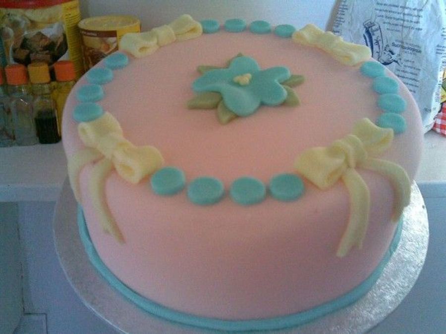 First Fondant Cake - Pink - CakeCentral.com