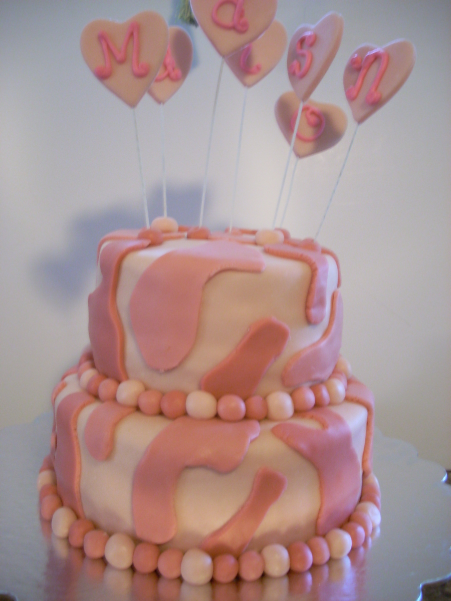 Pink Camo Cake For 8 Year Old Madison!! - CakeCentral.com