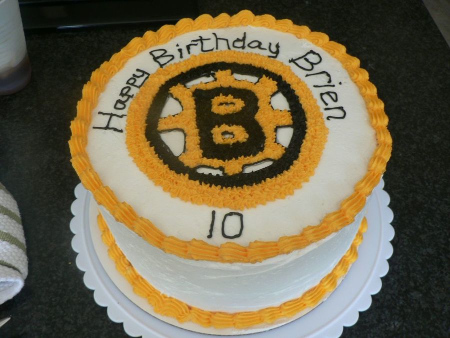 Bruins Hockey Cake - CakeCentral.com