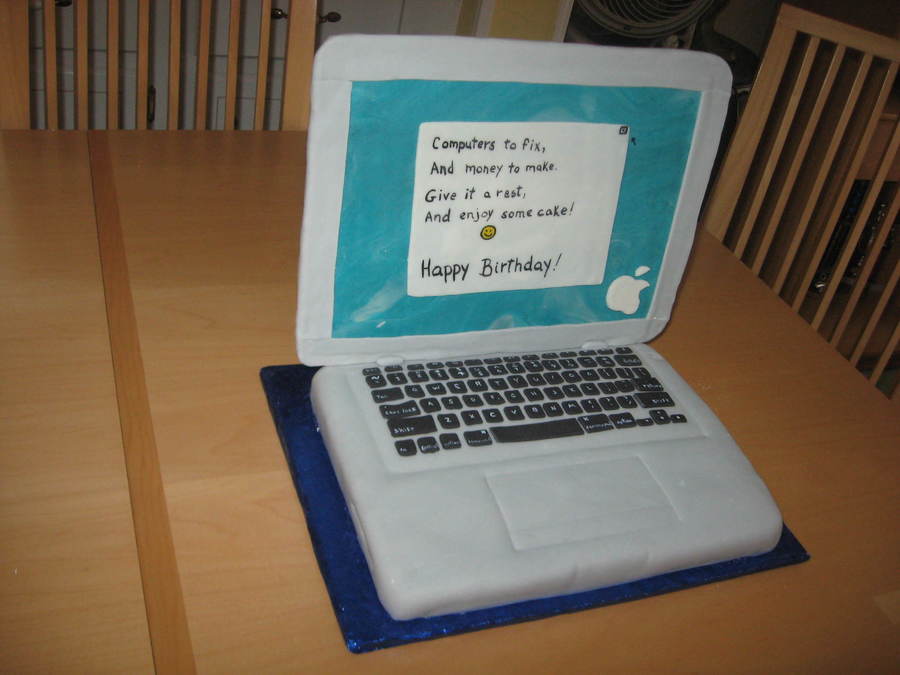 A Laptop Cake For A Computer Repair Guy! - CakeCentral.com