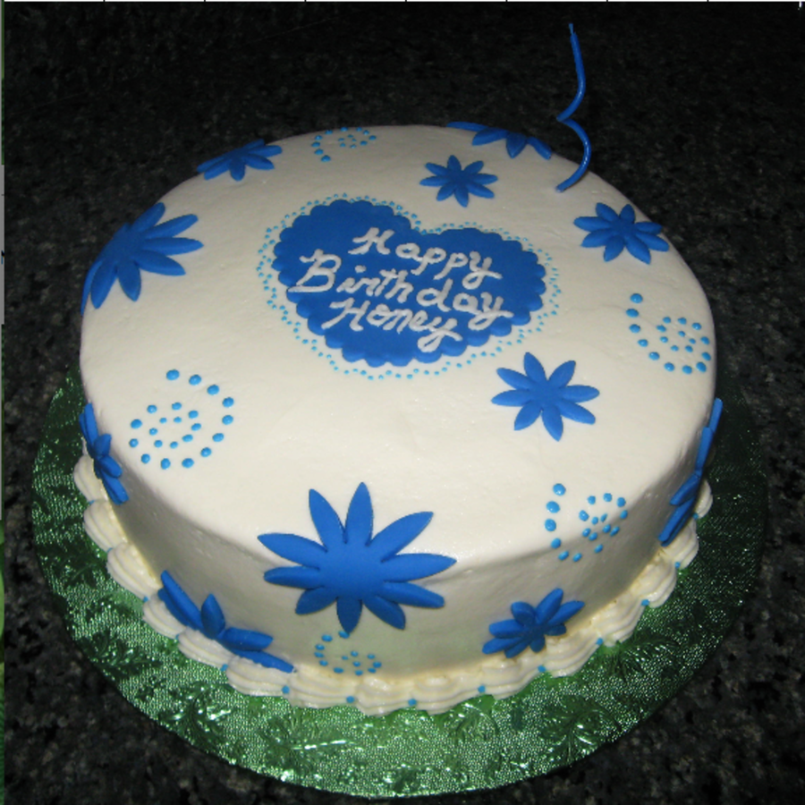 Happy Birthday In Blue - CakeCentral.com