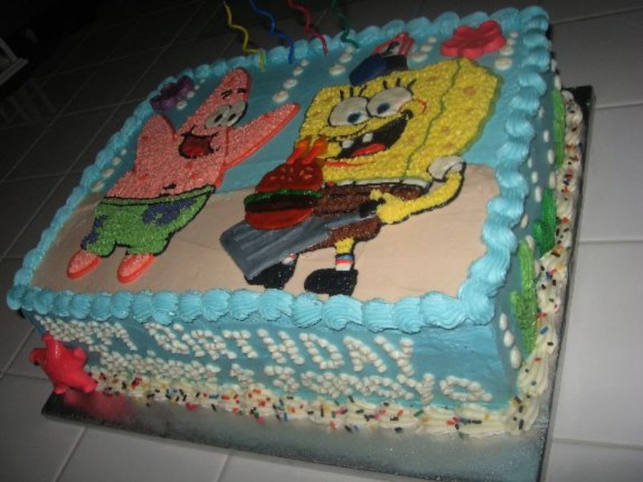 Spongebob Squarepants Birthday Cake - CakeCentral.com