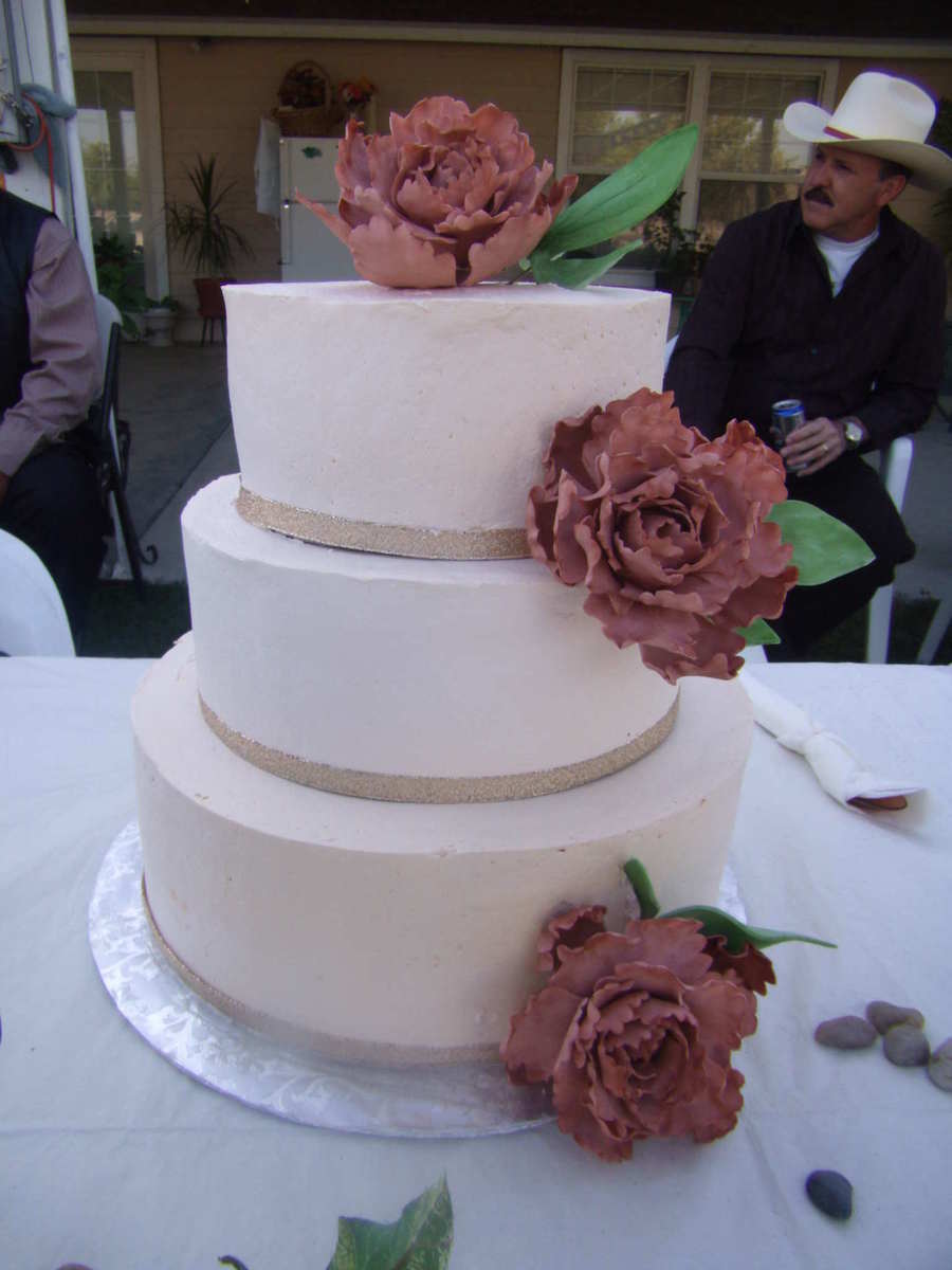 Brown Peonies - CakeCentral.com