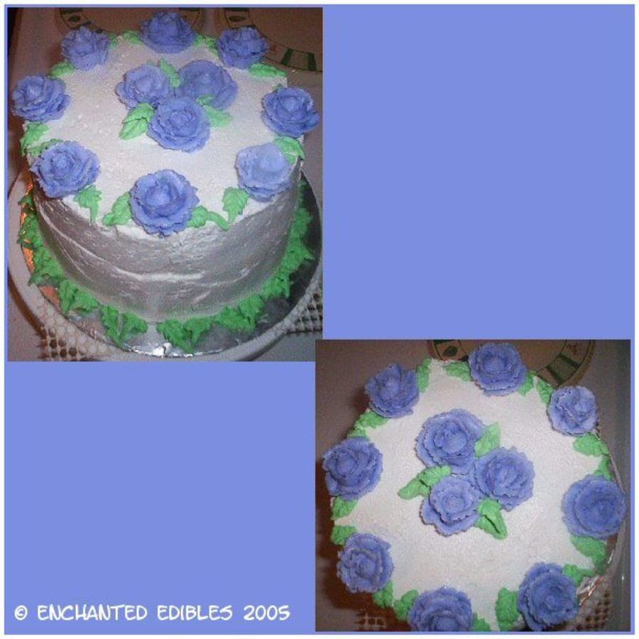 Purple Rose Cake - CakeCentral.com