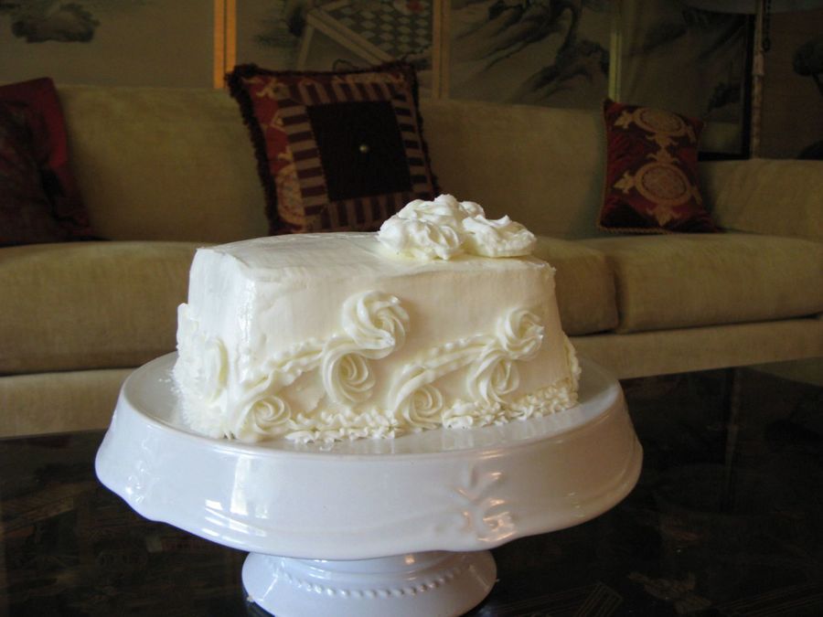 White Square Cake - CakeCentral.com