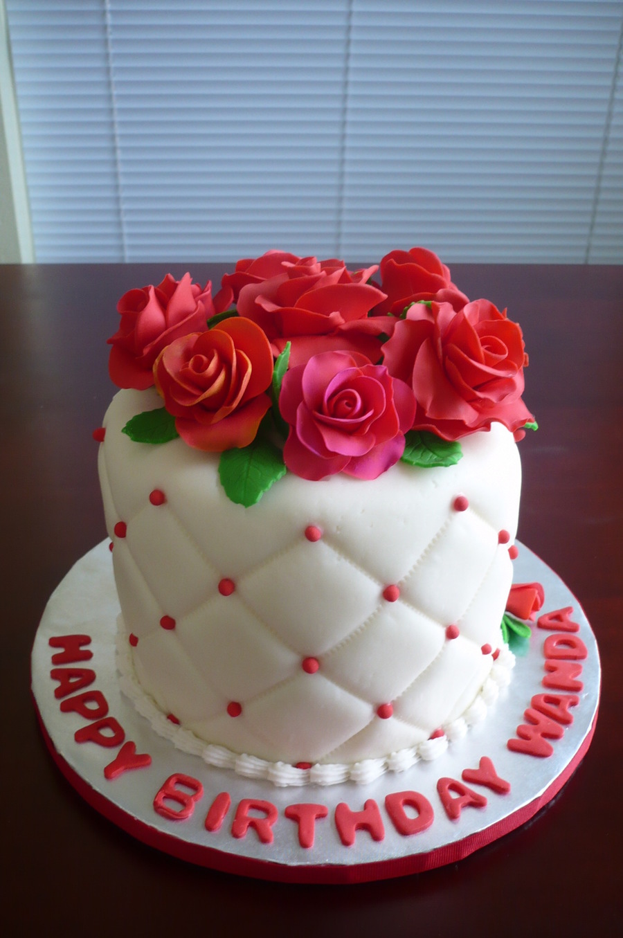 Red Roses Birthday Cake - CakeCentral.com