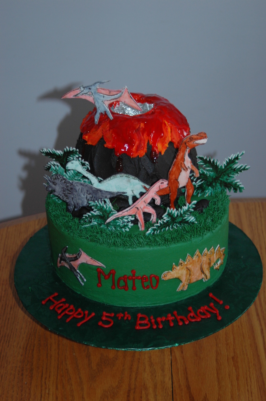 Dinosaur Volcano Cake - CakeCentral.com