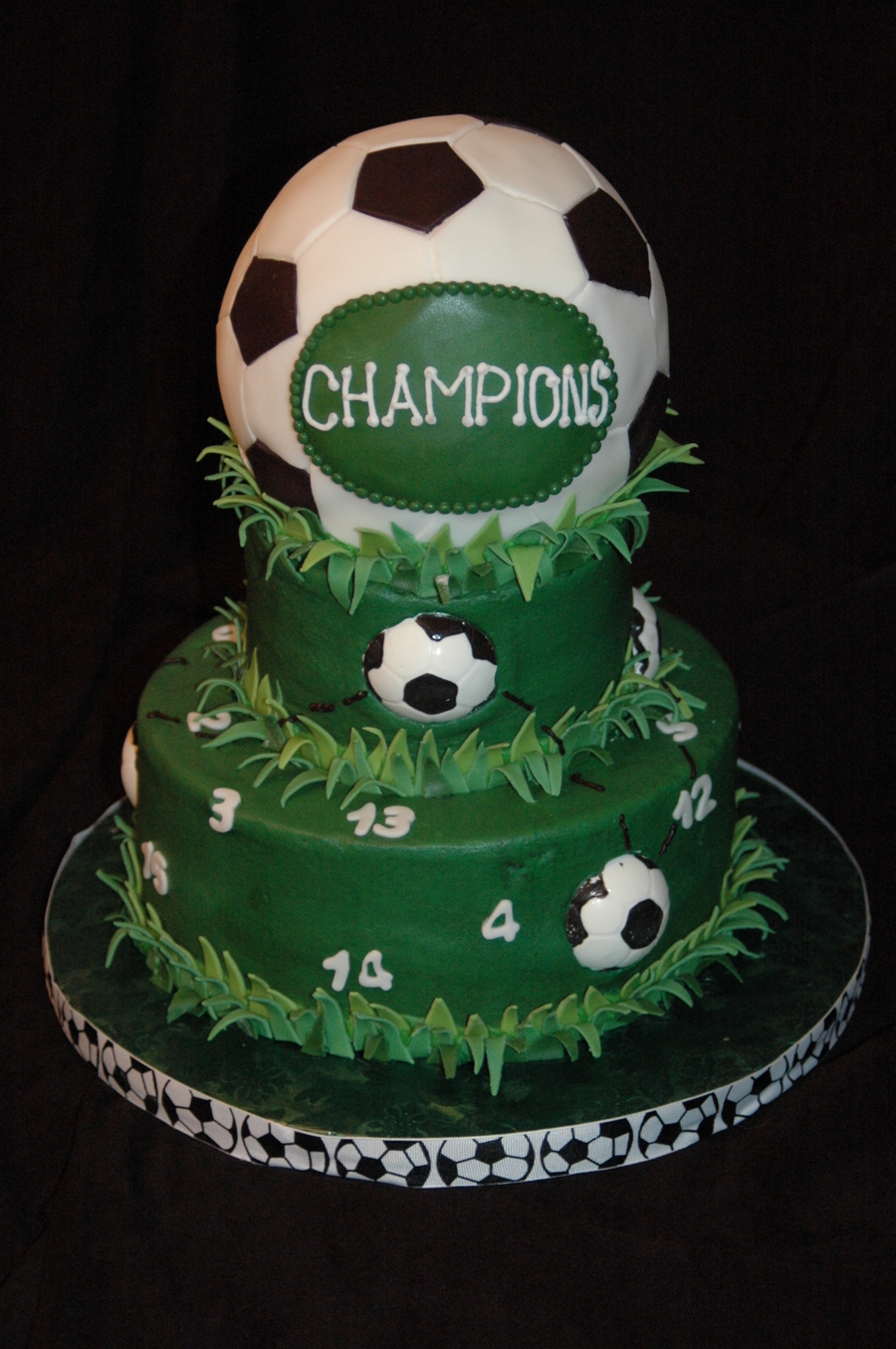 Soccer Team Cake - CakeCentral.com