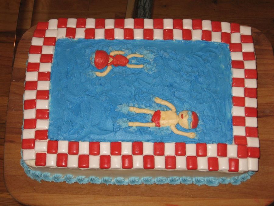 Swim Team Cake - CakeCentral.com