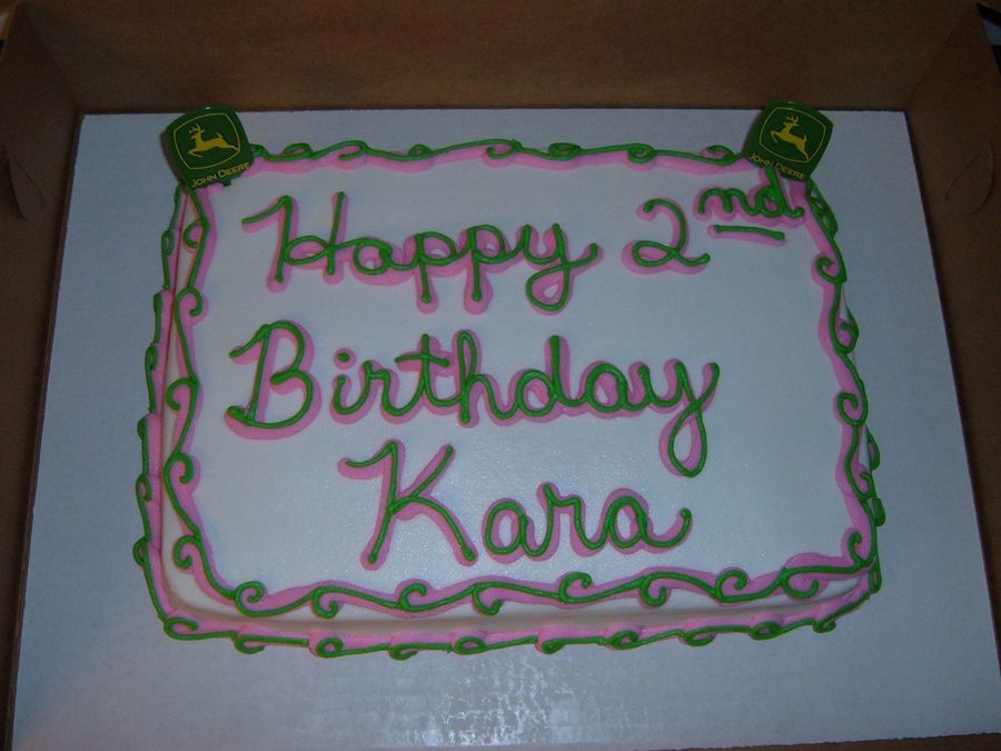 John Deere Pink And Green - CakeCentral.com