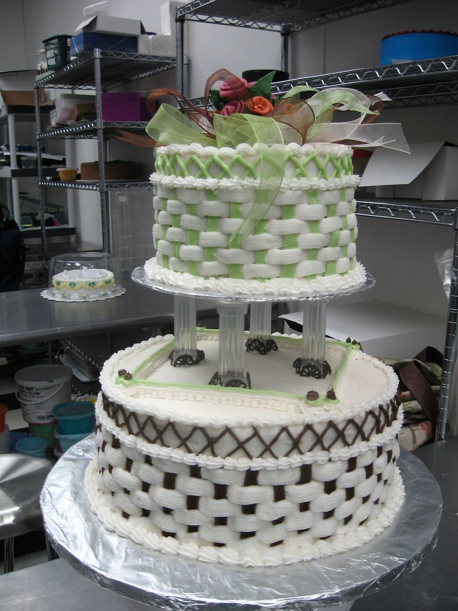 Basket Weave Wedding - CakeCentral.com