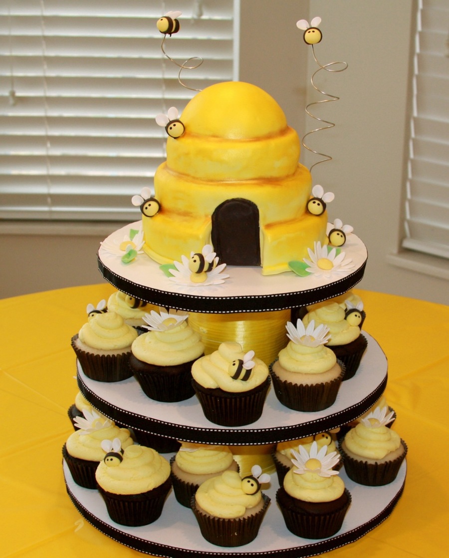 Bumble Bee Cupcake Tower - CakeCentral.com