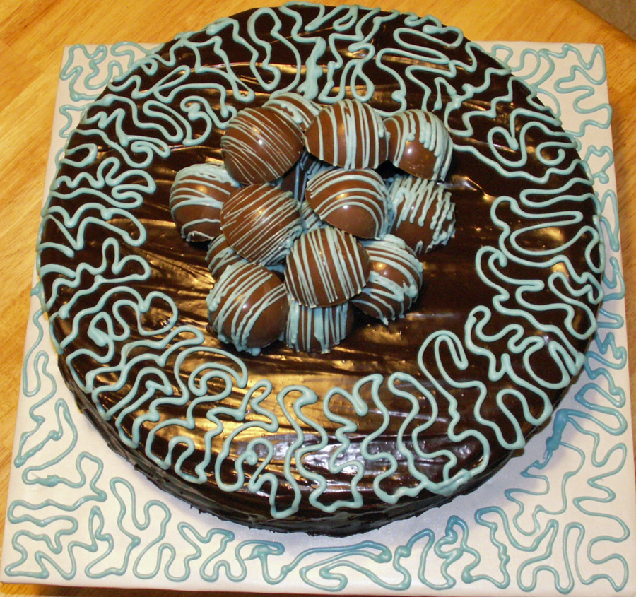 Chocolate Ganache Cake With Truffles - CakeCentral.com