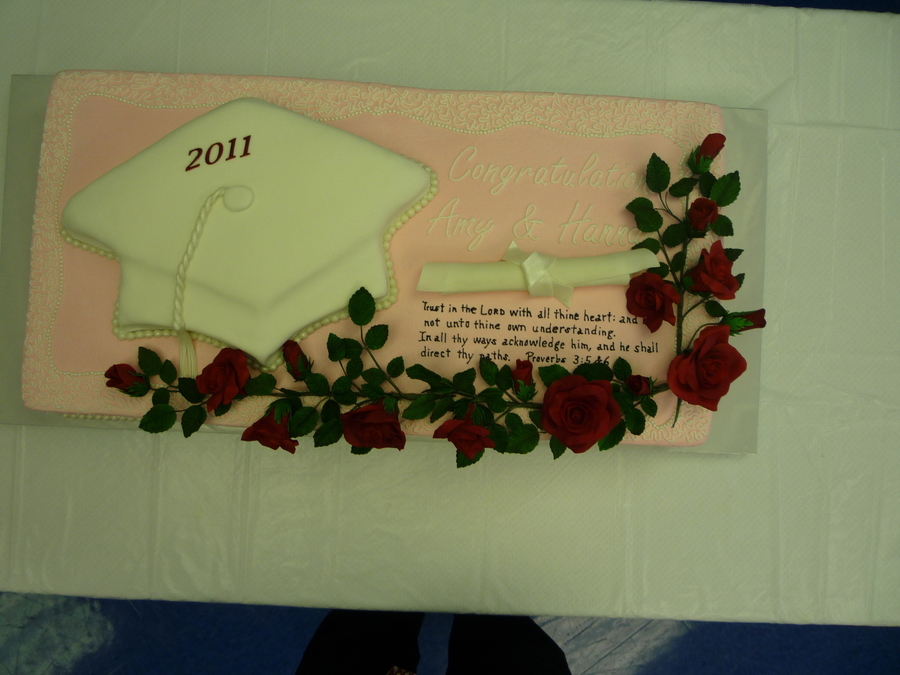 Feminine Graduation Cake - CakeCentral.com