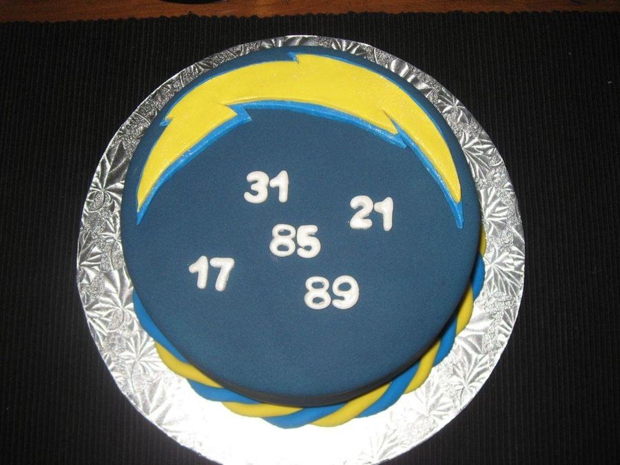 Chargers Football Birthday Cake - CakeCentral.com