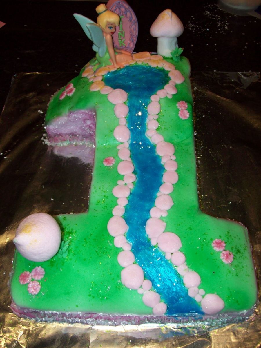 Numeral 1 Tinkerbell Cake - CakeCentral.com