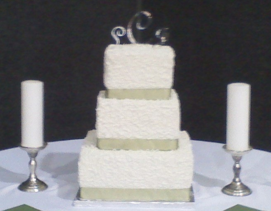 Square Wedding Cake - CakeCentral.com