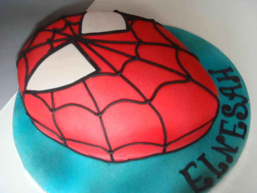 Spiderman Head Cake - CakeCentral.com