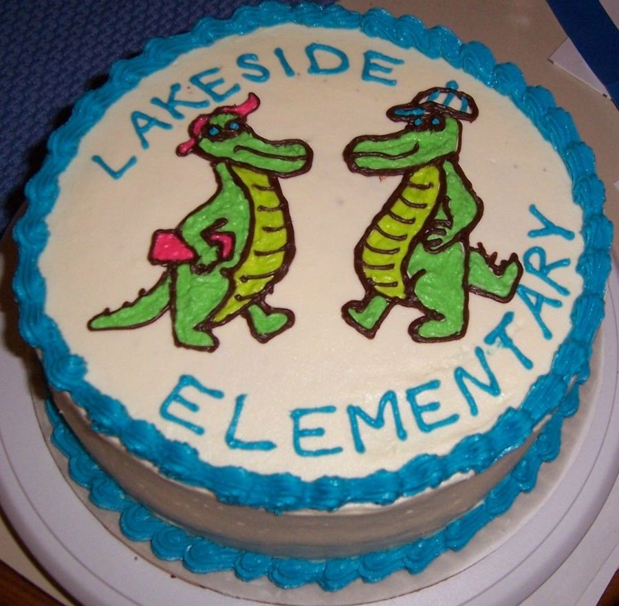 School Logo Cake - CakeCentral.com