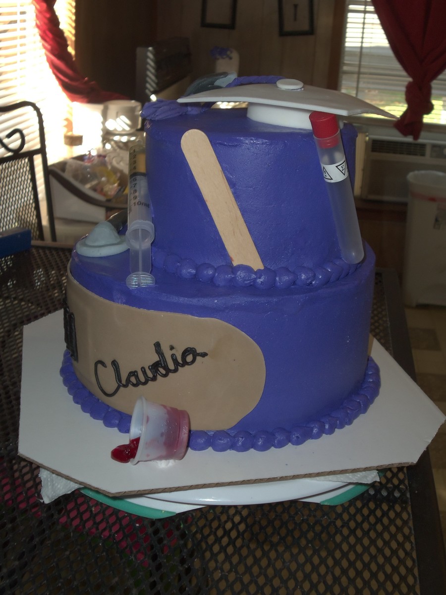 Medical Graduation Cake - CakeCentral.com