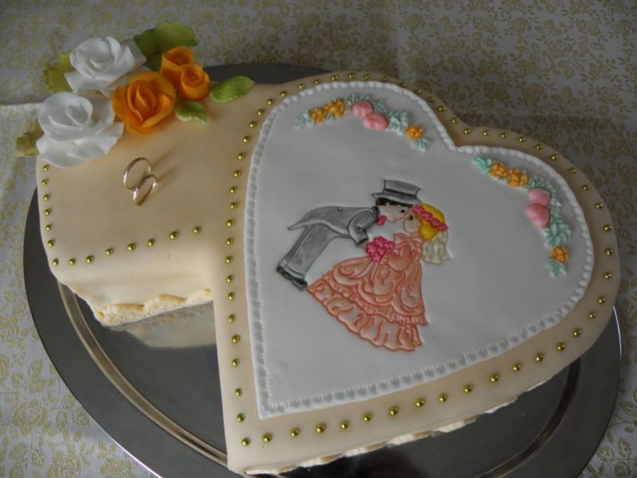 Small Wedding Cake - CakeCentral.com