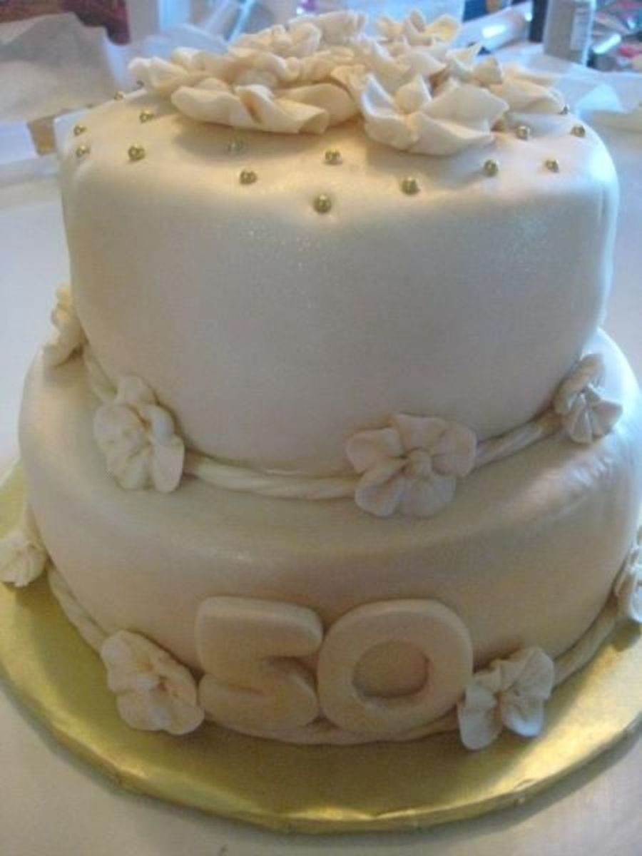 50Th Anniversary Cake - CakeCentral.com